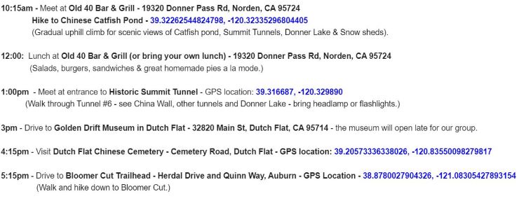 Historic Summit Tunnel, China Wall, and Gold Country Chinese Heritage ...